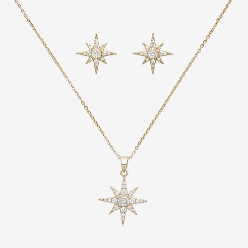 Click here for Mixit Pendant Necklace & Stud Earring Womens Cubic... prices