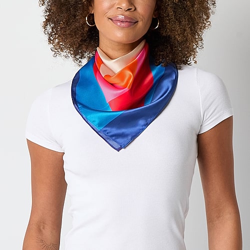 Click here for Mixit Colorful Kaleidoscope Satin-Like Square Scar... prices