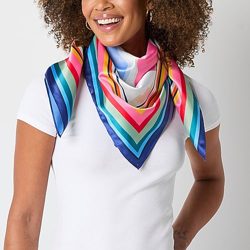 Click here for Mixit Abstract Circle Satin-Like Square Scarf  One... prices