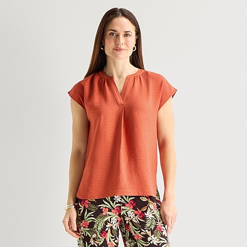 Click here for Liz Claiborne Womens Split Crew Neck Short Sleeve... prices