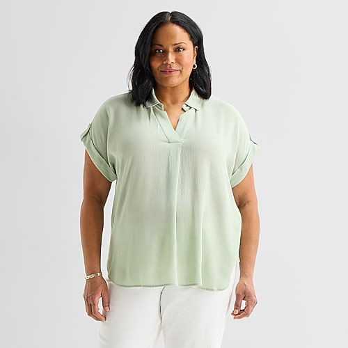 Click here for Liz Claiborne Womens Plus Short Sleeve Blouse  5x... prices