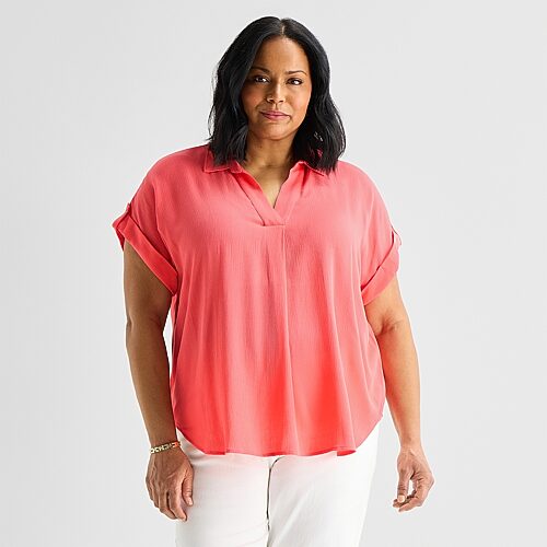Click here for Liz Claiborne Womens Plus Short Sleeve Blouse  2x... prices