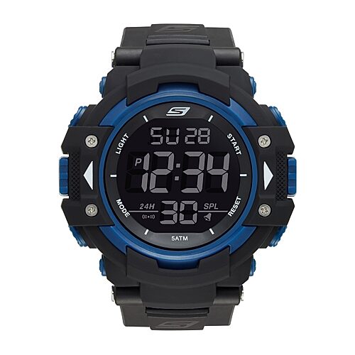 Click here for Skechers Keats Mens Chronograph Digital Black Stra... prices