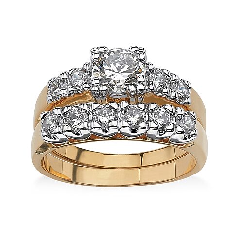 Click here for Womens 2 1/5 CT. T.W. Cubic Zirconia 18K Gold Over... prices