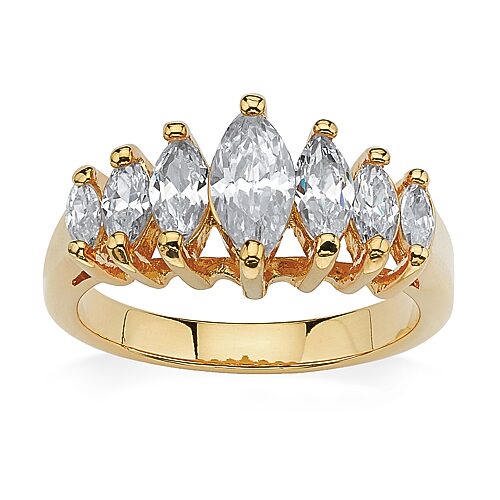 Click here for Womens 1 1/2 CT. T.W. Cubic Zirconia 18K Gold Over... prices