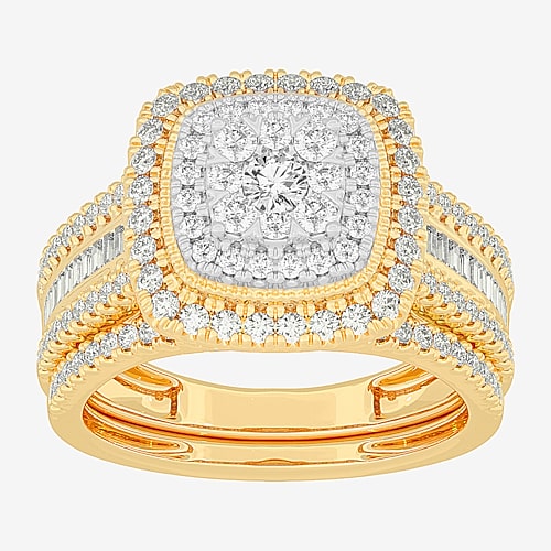 Click here for Womens 1 CT.T.W. Natural Diamond 10K Gold Cushion... prices