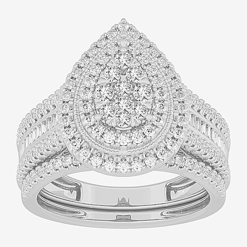 Click here for Womens 1 CT.T.W. Natural Diamond 10K Gold Pear Sid... prices