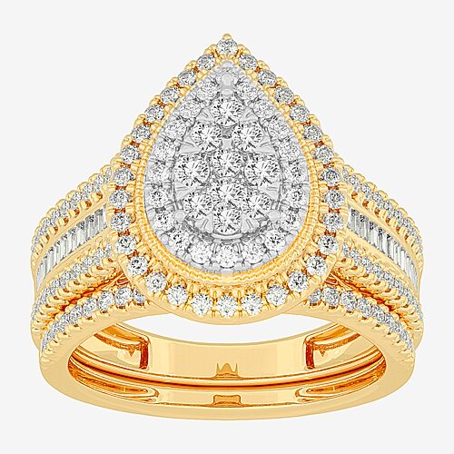 Click here for Womens 1 CT.T.W. Natural Diamond 10K Gold Pear Sid... prices
