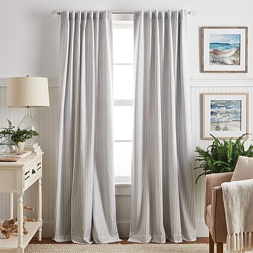 Click here for Martha Stewart Ticking Stripe Rod Pocket Back Tab... prices