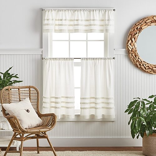 Click here for Martha Stewart Waters Edge 3-pc. Rod Pocket Window... prices