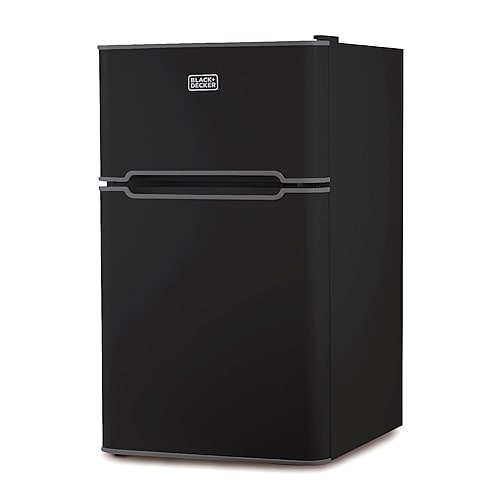 Click here for 3.1 cu.ft.. 2 Door Ref/Freezer - Black - Black prices