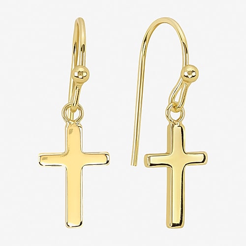 Click here for Silver Reflections Womens 14K Gold Over Brass Cros... prices