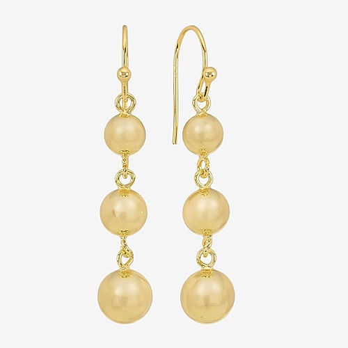Click here for Athra 14kt. Gold Over Brass Graduated Ball Drop Ea... prices