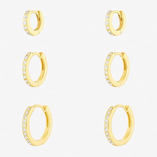 Click here for Sparkle Allure Womens White Crystal 18K Gold Over... prices