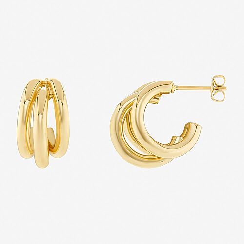 Click here for Silver Reflections Triple Row Womens 14K Gold Over... prices