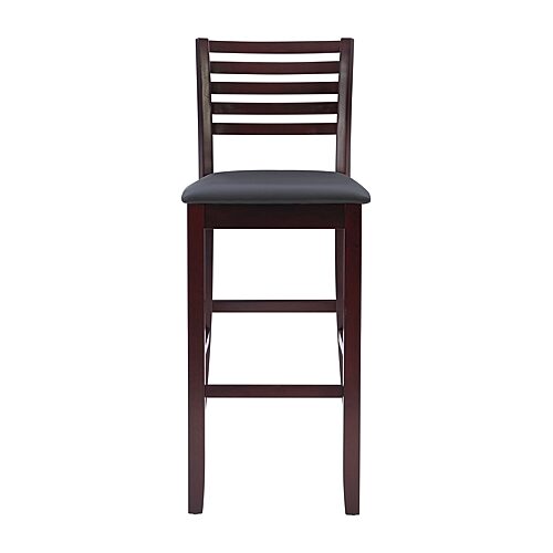 Click here for Triena Ladder Barstool with Back  One Size  Brown prices
