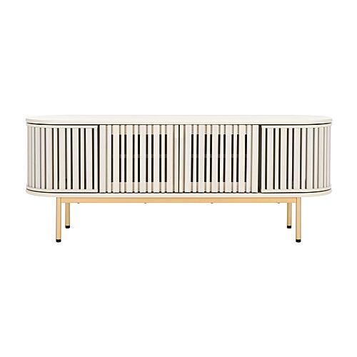 Click here for Enid 4 Door Media Stand - Bleached white prices