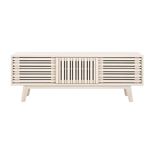 Click here for Esma 3 Door Media Stand - Bleached white prices