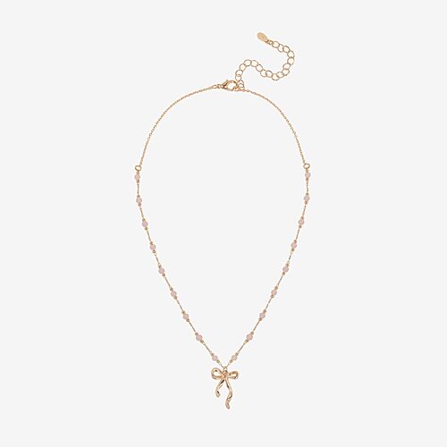 Click here for Bijoux Bar Delicates Womens Bow 16 Inch Pendant Ne... prices