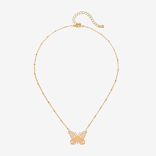 Click here for Bijoux Bar Delicates Womens Butterfly 16 Inch Pend... prices