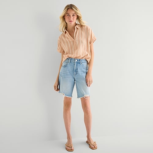 Click here for a.n.a Womens 9 Mid Rise Tall Bermuda Short  14 Tal... prices