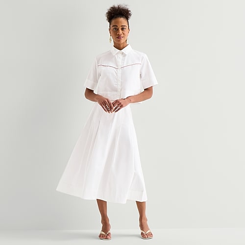 Click here for Worthington Womens Midi Full Skirt  6  White prices