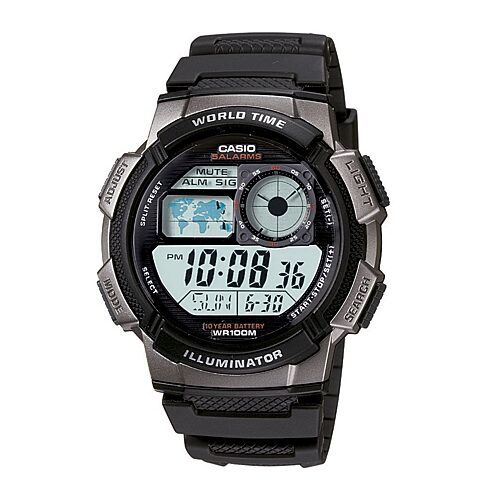 Click here for Casio Mens Digital Black Resin Strap Watch 43.7mm... prices