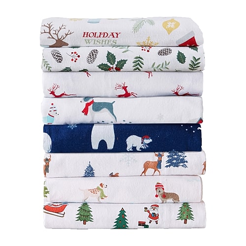 Click here for Linery Charming Winter Flannel Wrinkle Resistant S... prices