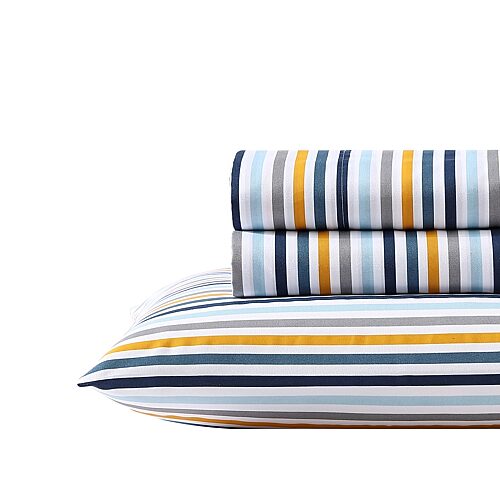 Eddie Bauer Kids Microfiber 3-Piece Sheet Set  Twin - Vivid Stripe