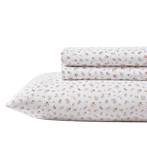 Click here for Laura Ashley(R) Mae Microfiber Floral Sheet Set prices