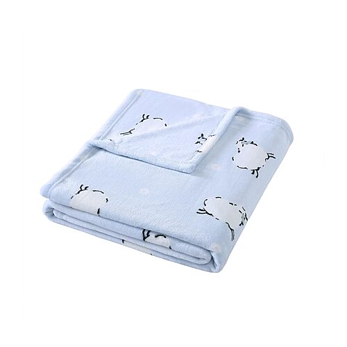 Poppy & Fritz Sheep Lightweight Throw  One Size  Blue
