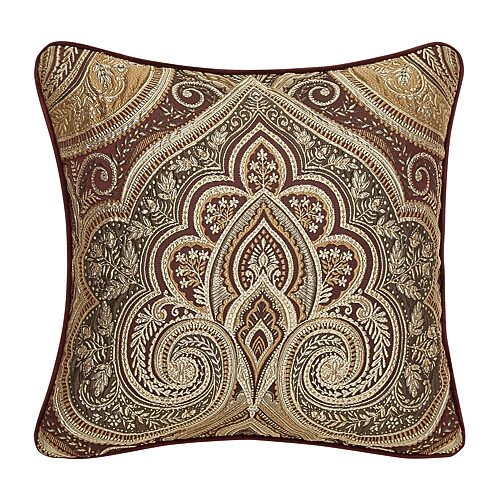 Click here for Five Queens Court Bordeaux Square Throw Pillow  On... prices