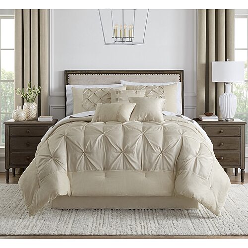 Broadhaven Cressida 7-pc. Embellished Embroidered Comforter Set  One Size  Beige
