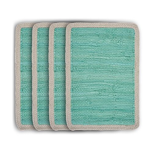 Click here for LR Home Josie Woven 4 Pack Placemat  One Size  Blu... prices