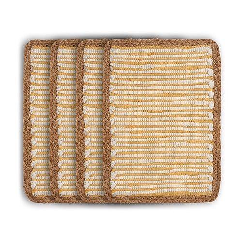 Click here for LR Home Anna Bohemian 4 Pack Placemat  One Size  Y... prices