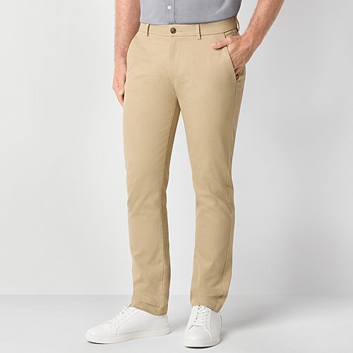 Click here for St. Johns Bay Stretch Chino Mens Slim Fit Flat Fro... prices