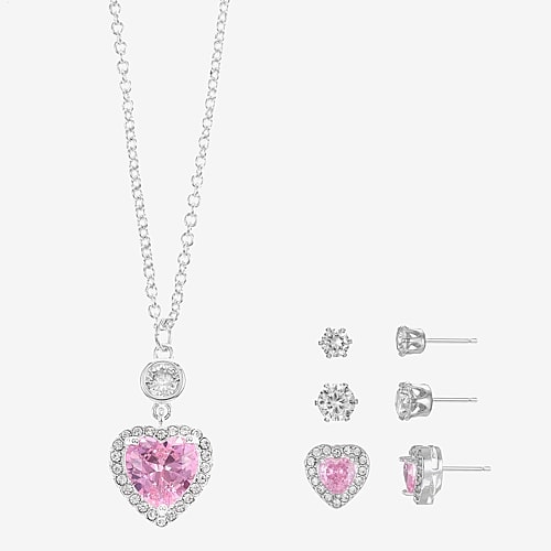Click here for Sparkle Allure Halo Womens Pink Cubic Zirconia Pur... prices