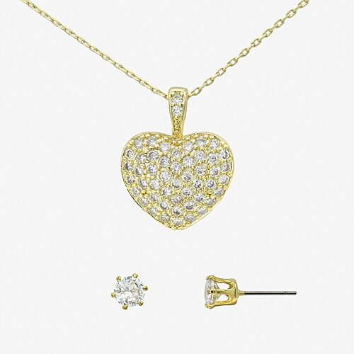 Click here for Sparkle Allure Womens Cubic Zirconia 14K Gold Over... prices