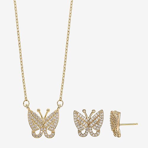 Click here for Sparkle Allure Womens Cubic Zirconia 14K Gold Over... prices