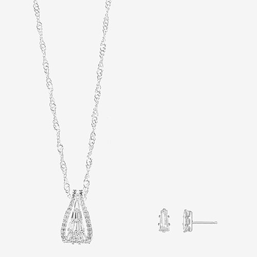 Click here for Sparkle Allure Womens Cubic Zirconia Pure Silver O... prices