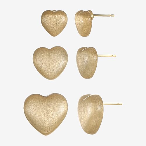 Click here for Sparkle Allure Womens 14K Gold Over Brass Heart 3... prices