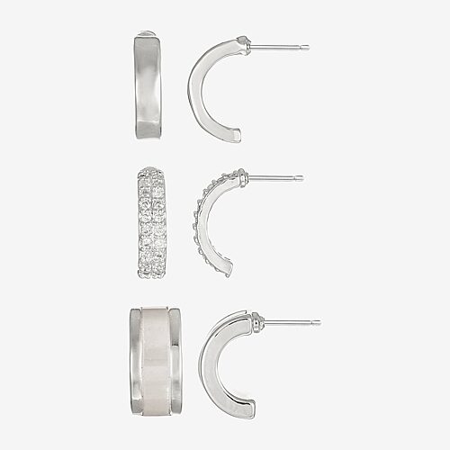 Click here for Sparkle Allure Womens Cubic Zirconia 3 Pair Earrin... prices
