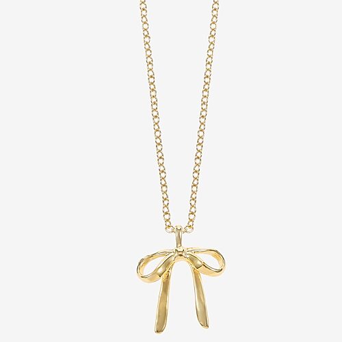 Click here for Sparkle Allure Womens 14K Gold Over Brass Bow 16 I... prices