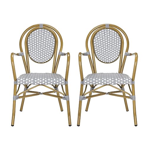 Click here for Rosen Rattan 2-pc. Patio Chairs  One Size  Gray prices