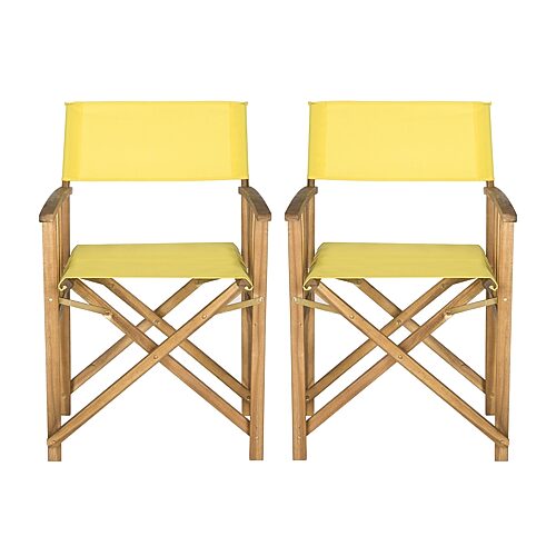 Click here for Kali Set of 2 Outdoor Director Chairs - Teak Look/... prices