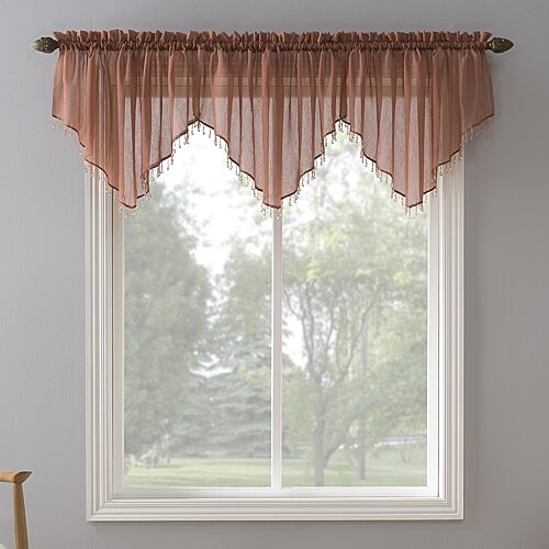 Click here for Crushed Sheer Voile Ascot Beaded Rod Pocket Curtai... prices