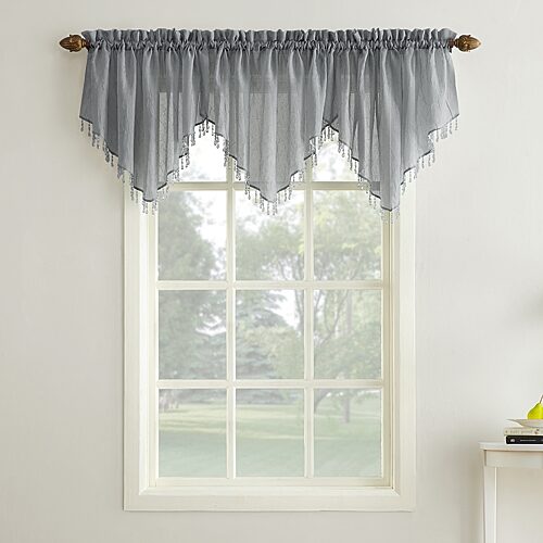 Click here for Crushed Sheer Voile Ascot Beaded Rod Pocket Curtai... prices