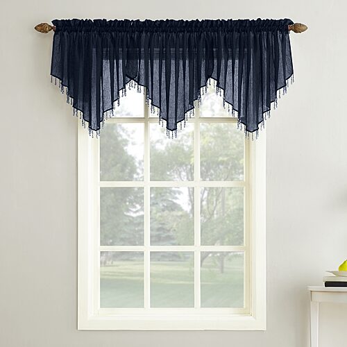 Click here for Crushed Sheer Voile Ascot Beaded Rod Pocket Curtai... prices