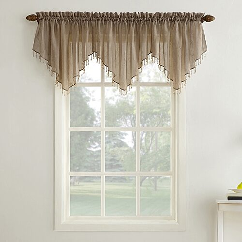 Click here for Crushed Sheer Voile Ascot Beaded Rod Pocket Curtai... prices