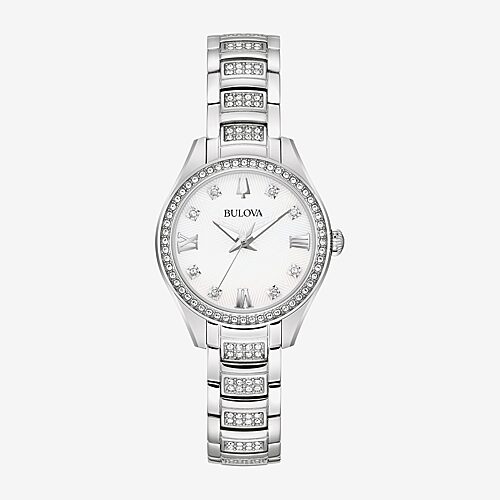 Click here for Bulova Womens Crystal Stainless Steel Bracelet Wat... prices